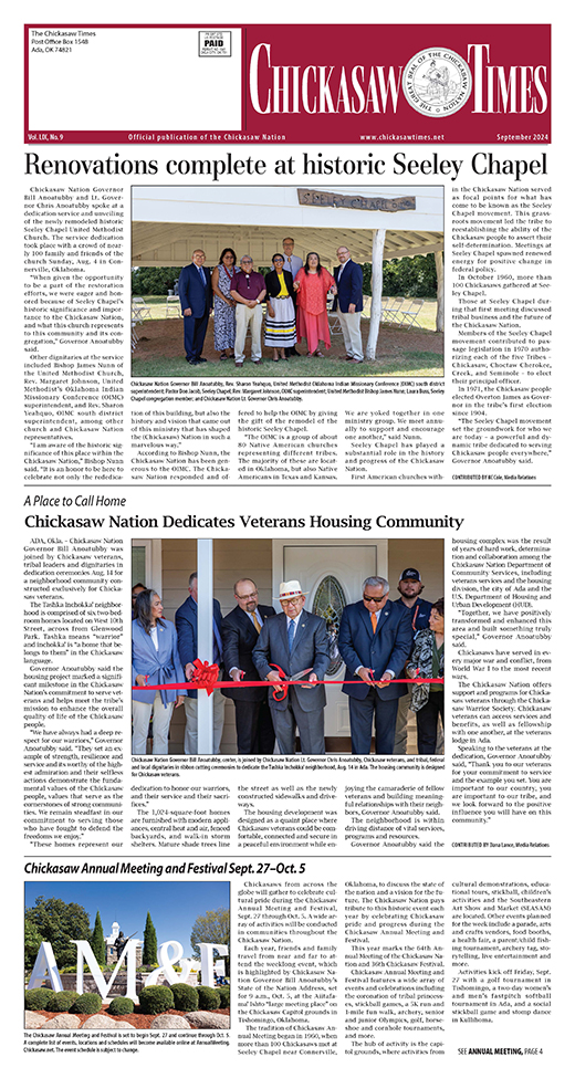 Archived E-Editions | Chickasaw Times